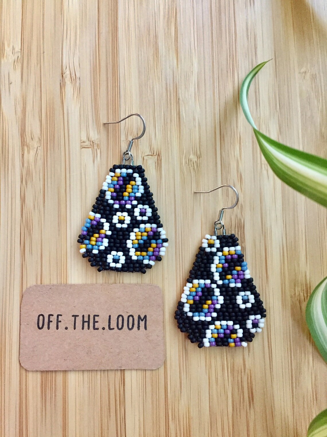 Large Earth Tone Bubble Seed Bead Earrings Handmade Beaded Earrings ...