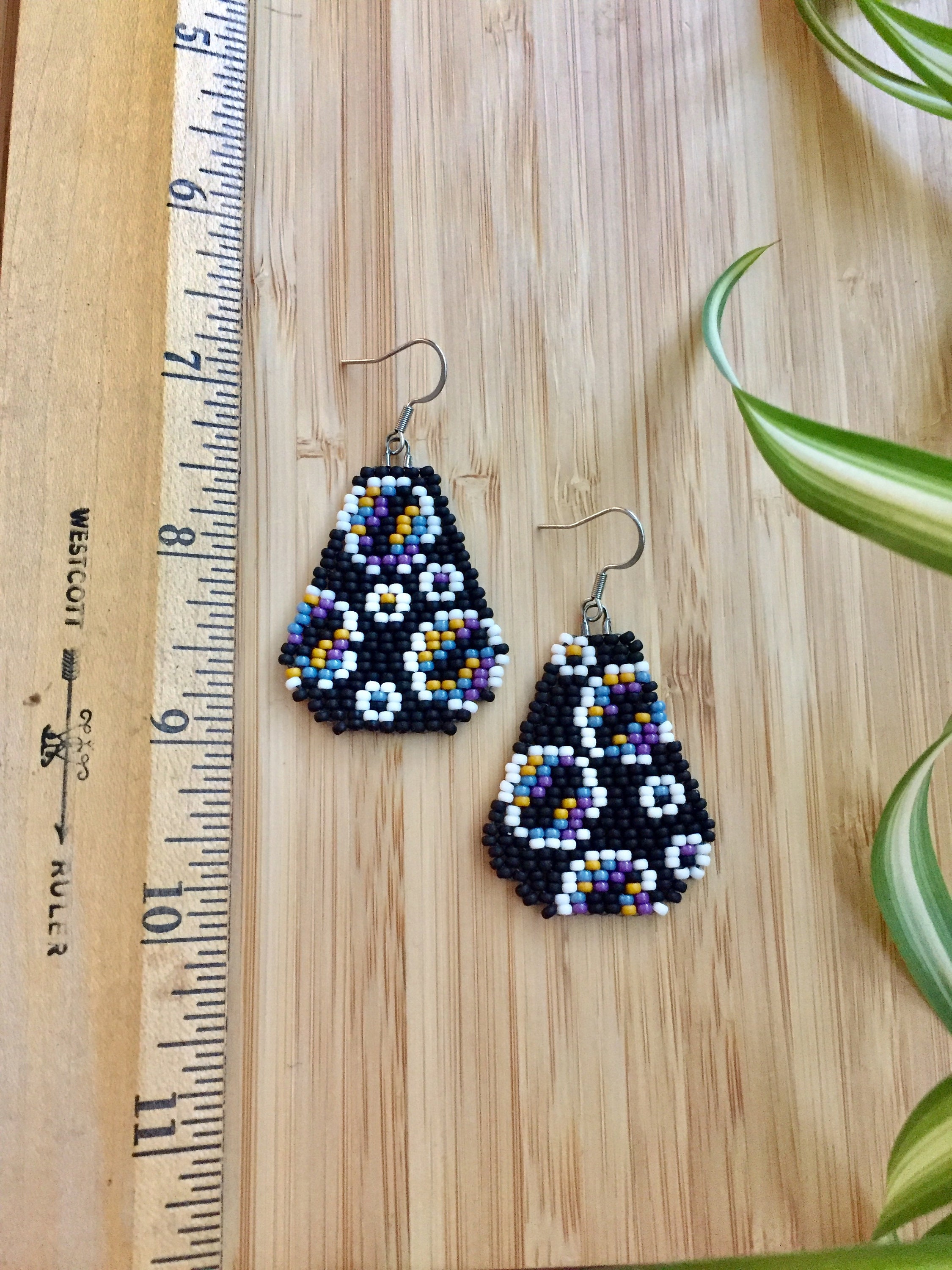 Large Earth Tone Bubble Seed Bead Earrings Handmade Beaded Earrings ...