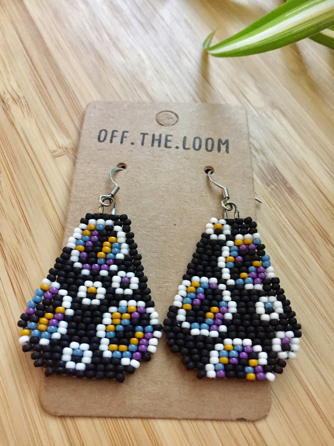 Large Earth Tone Bubble Seed Bead Earrings Handmade Beaded Earrings ...