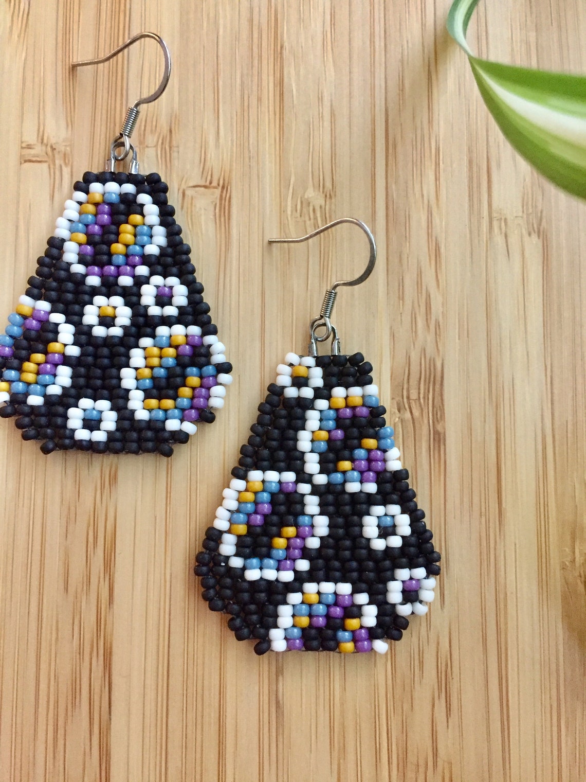 Large Earth Tone Bubble Seed Bead Earrings Handmade Beaded Earrings ...