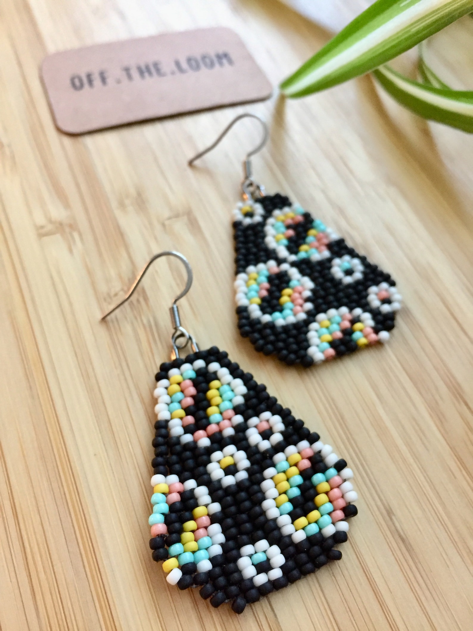 Large Pastel Neon Bubble Seed Bead Earrings Handmade Beaded Earrings ...
