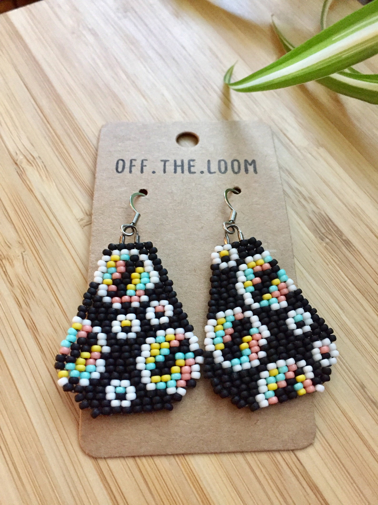 Large Pastel Neon Bubble Seed Bead Earrings - Handmade Beaded Earrings ...