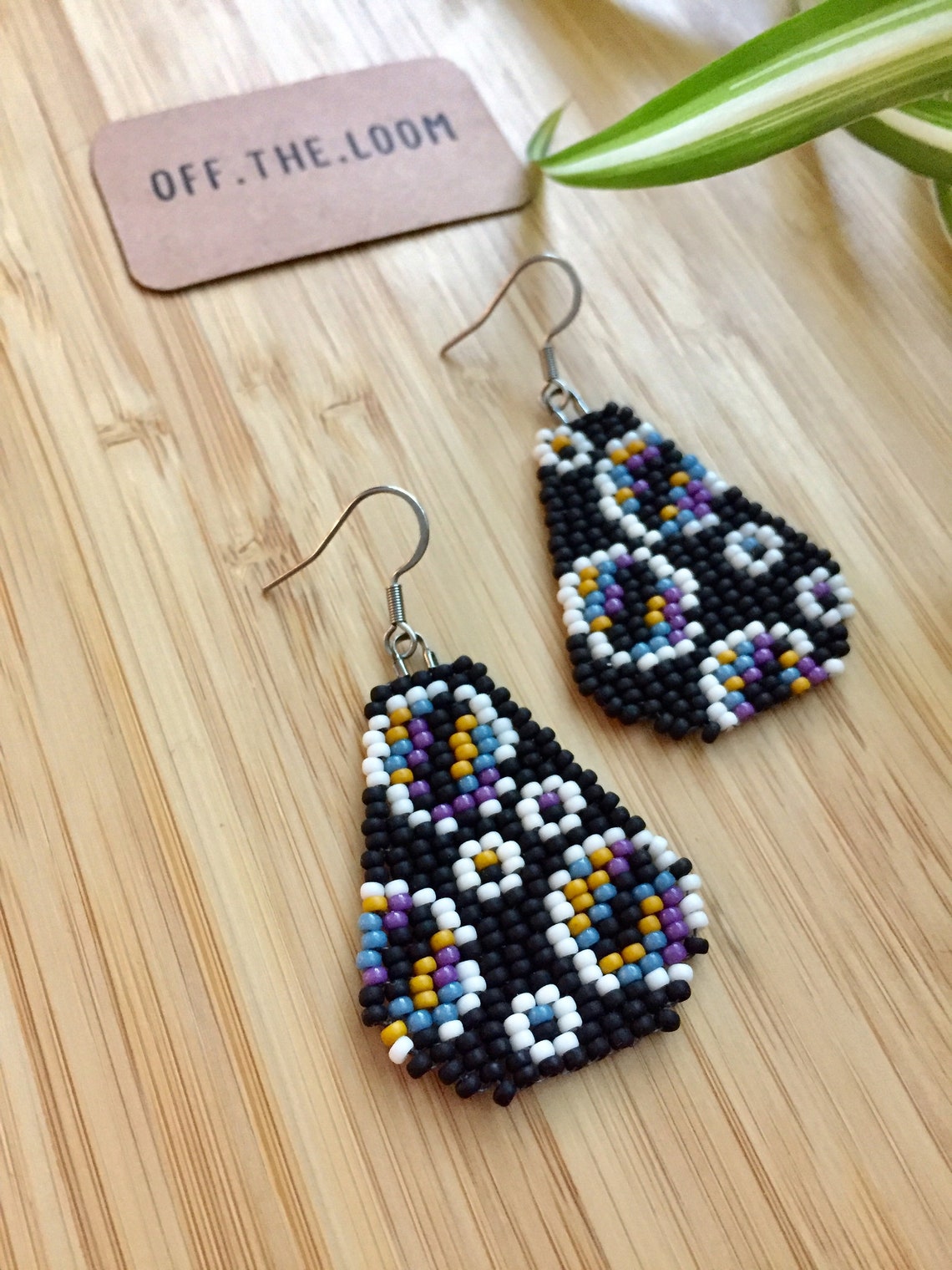 Large Earth Tone Bubble Seed Bead Earrings Handmade Beaded Earrings ...