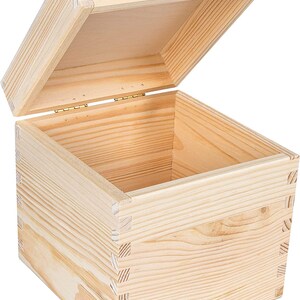 Wooden Storage Box Cube Square 16 X 16 X 16 Cm / 1 Cm With Lid ...