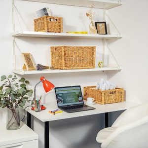 Large Wicker Crate With Handles 3 Variants Storage Box Natural Brown ...