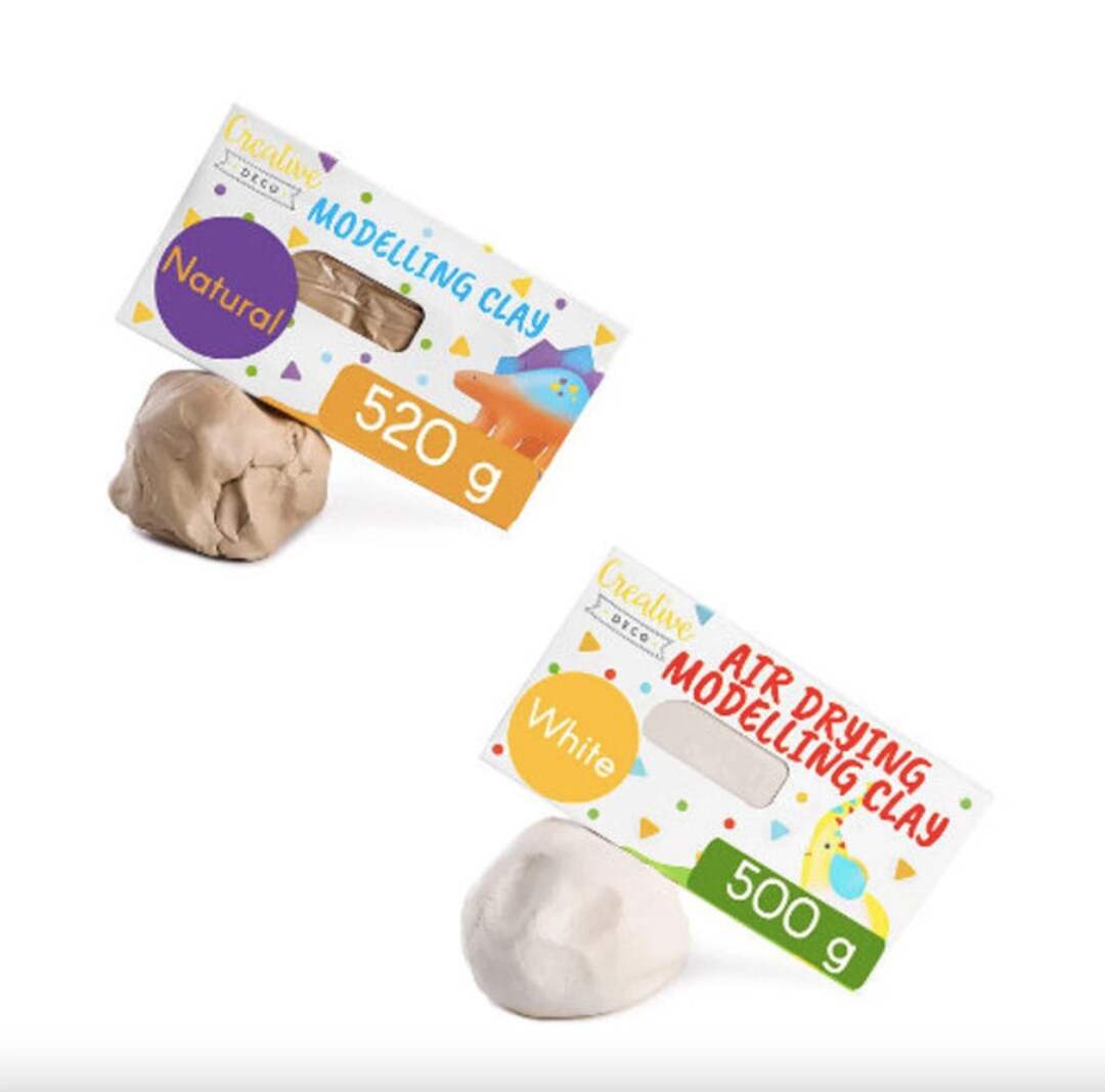 Air Dry Modelling Clay 2 Variants Sculpting Clay Self-hardening & Non ...