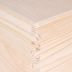 Wooden Storage Box Cube Square 16 X 16 X 16 Cm / 1 Cm With Lid ...