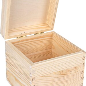 Wooden Storage Box Cube Square 16 X 16 X 16 Cm / 1 Cm With Lid ...