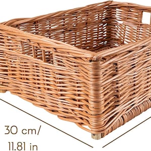 Large Wicker Crate With Handles 3 Variants Storage Box Natural Brown ...