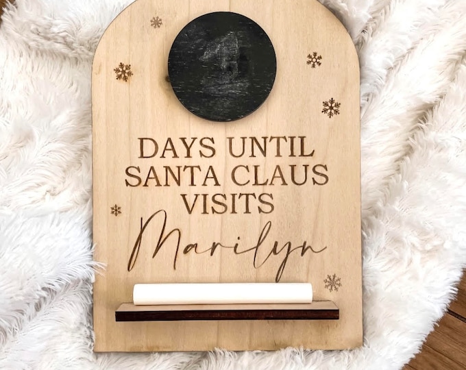 Christmas Countdown Board, Custom, Days Until Christmas, Reusable ...