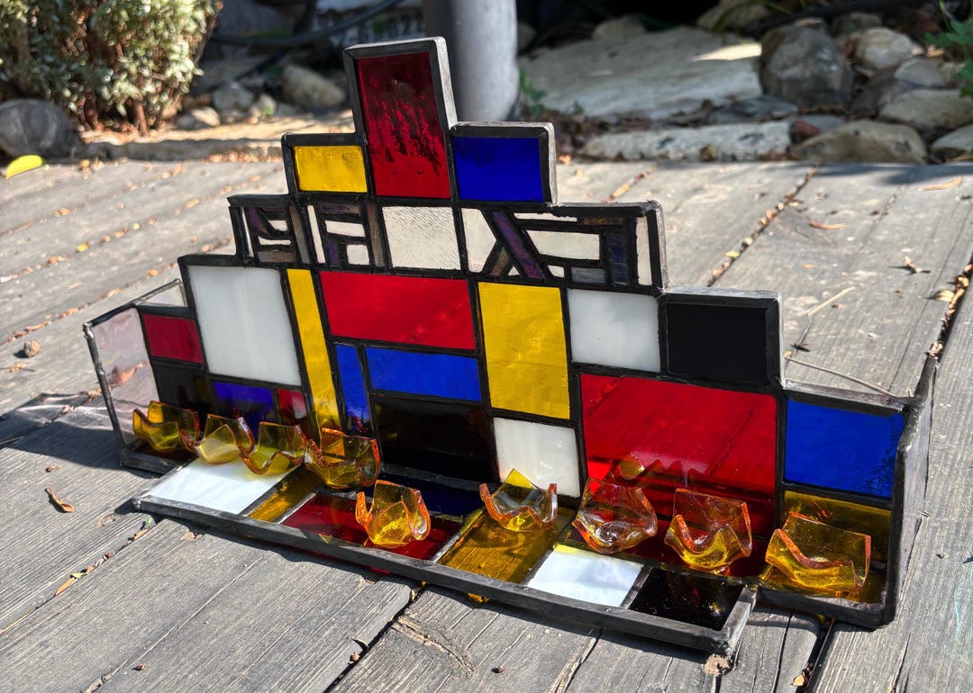 Mondrian Style Hanukka Lamp - Etsy