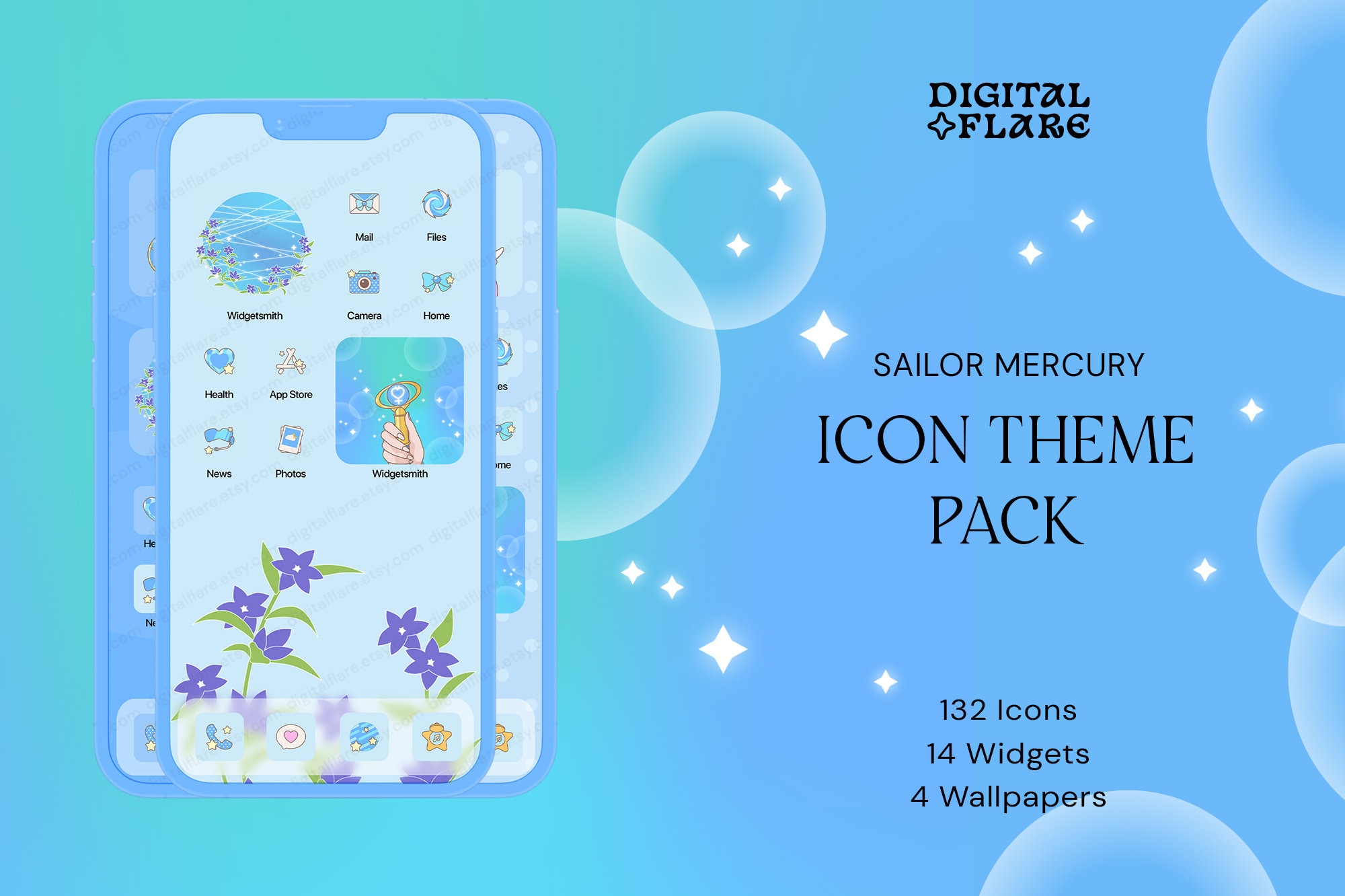 Mercury Ios Android Icon App Theme Pack Wallpaper Widgets Icons Blue ...