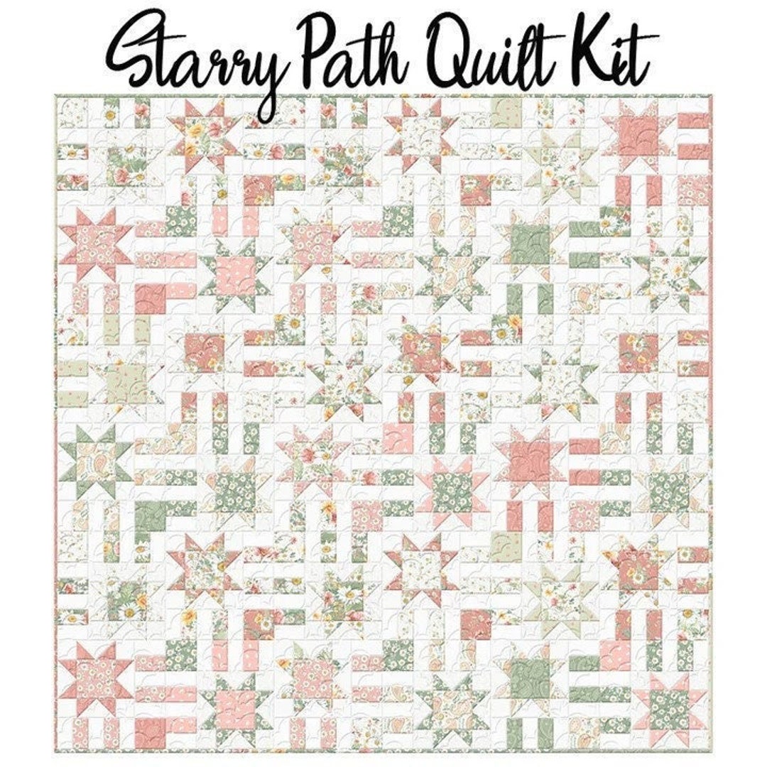 Starry Path 84" X 84" Quilt Kit With Daisy Days Fabrics Designed by ...