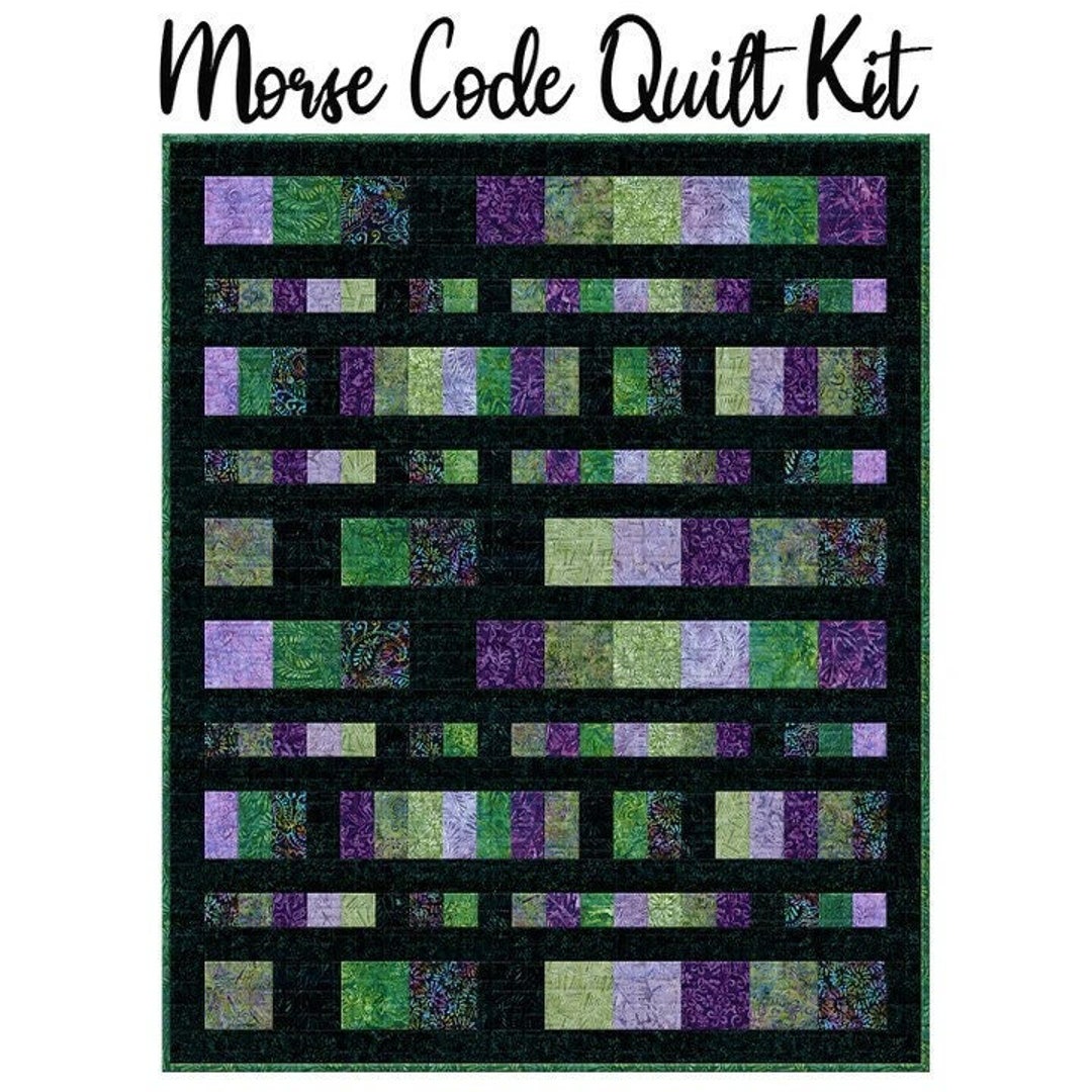 Morse Code 44" X 54" Quilt Kit With Mystic Vineyard Fabrics From ...