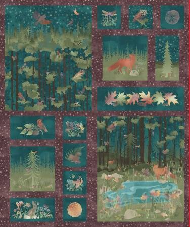Forest Chatter 58 1/2 X 65 1/2 Reversible Quilt - Etsy