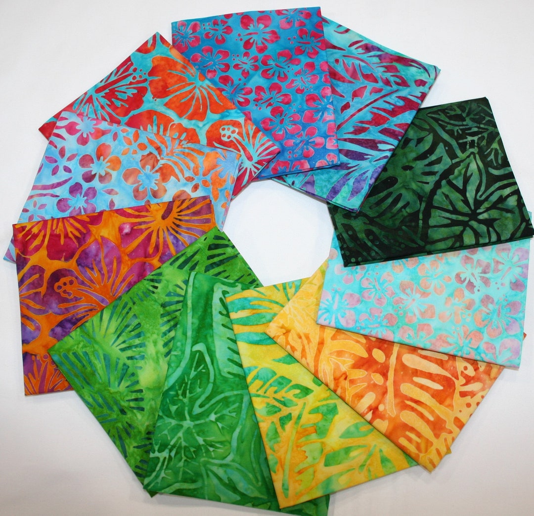 Totally Tropical 11 Piece Fat Quarter Bundle Artisan Batiks From Robert ...