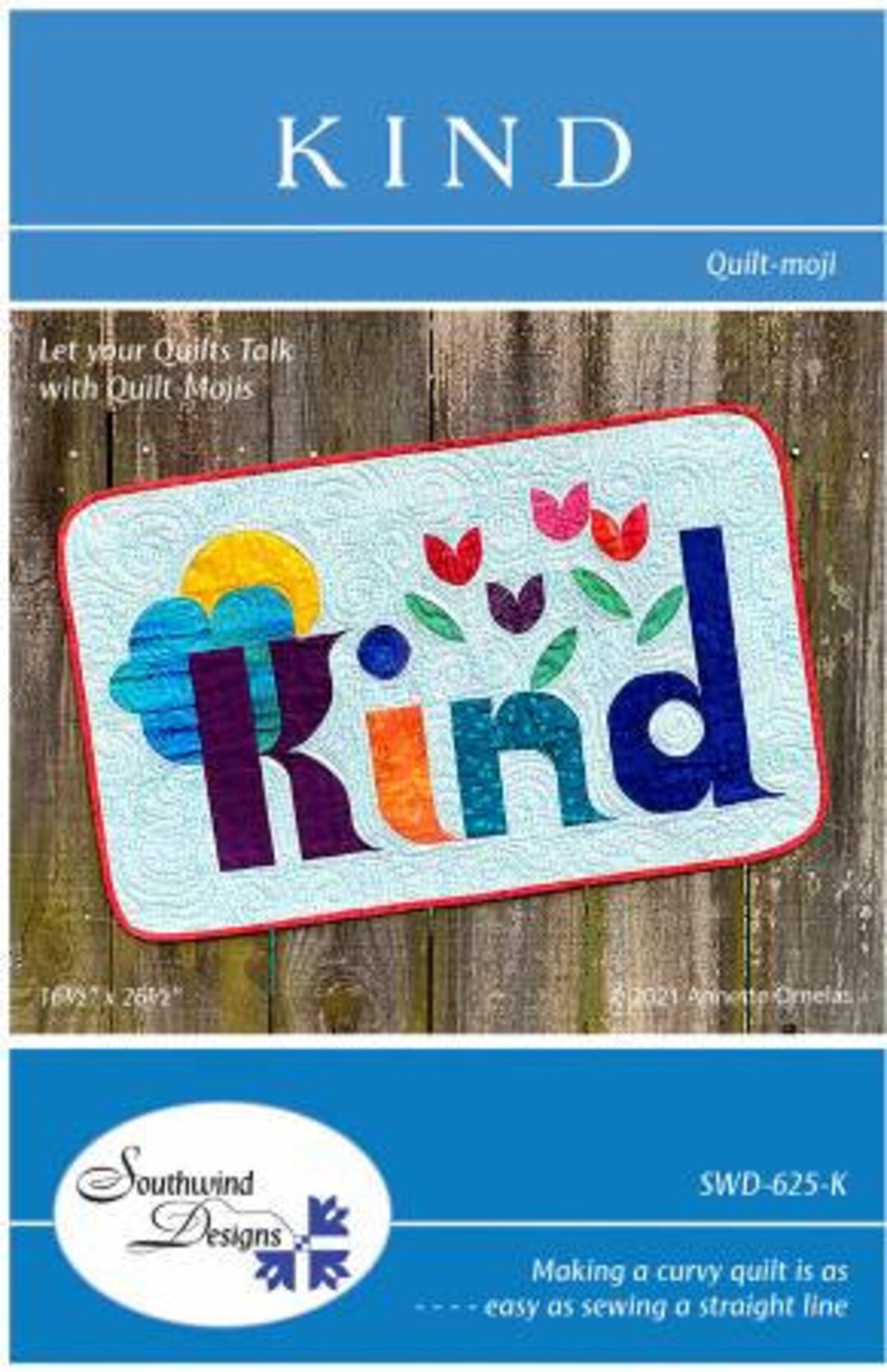 Kind 16 1/2" X 26 1/2" Mini Quilt Pattern From Southwind Designs - Etsy