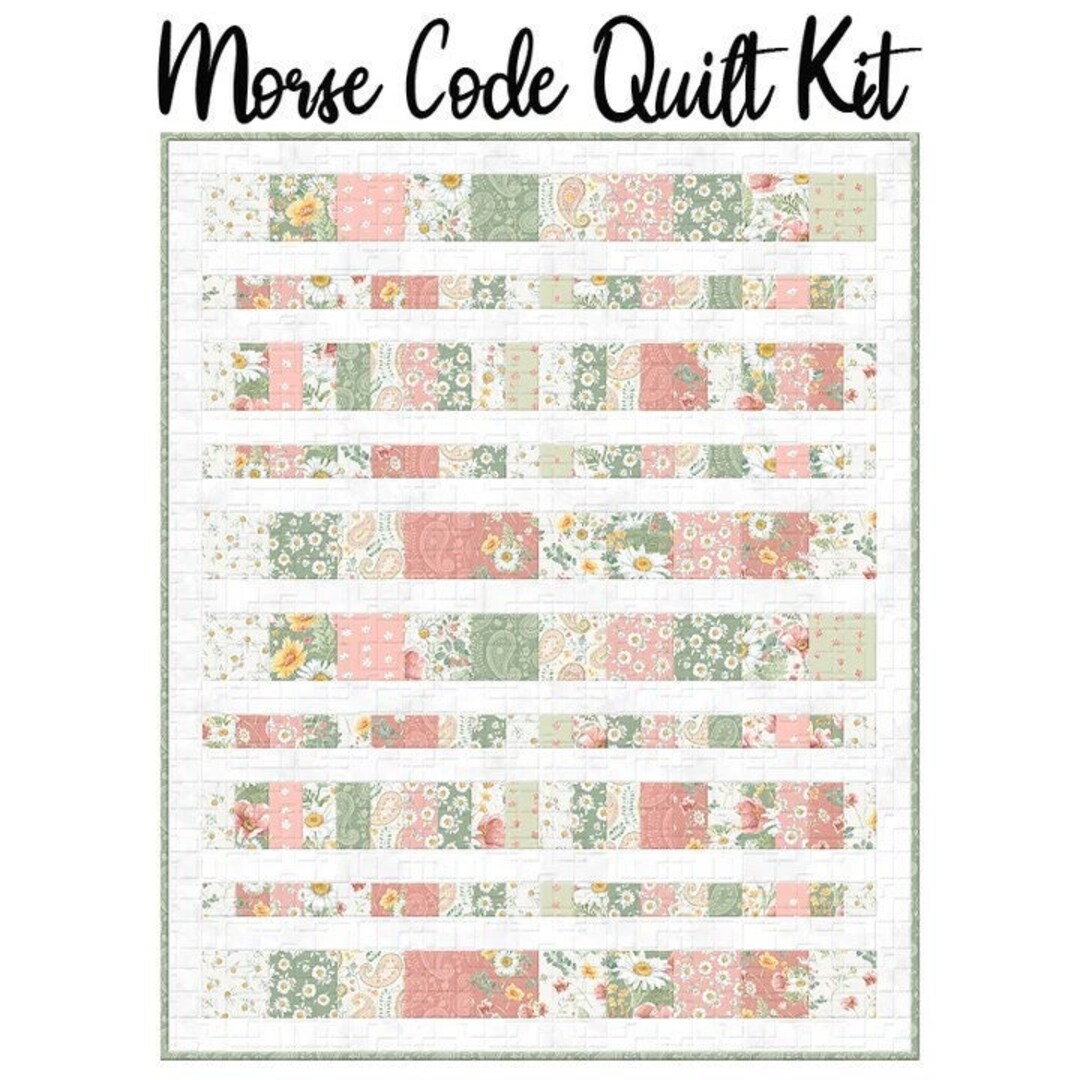 Morse Code 44" X 54" Quilt Kit With Daisy Days Fabrics Designed by Beth Grove for Wilmington ...