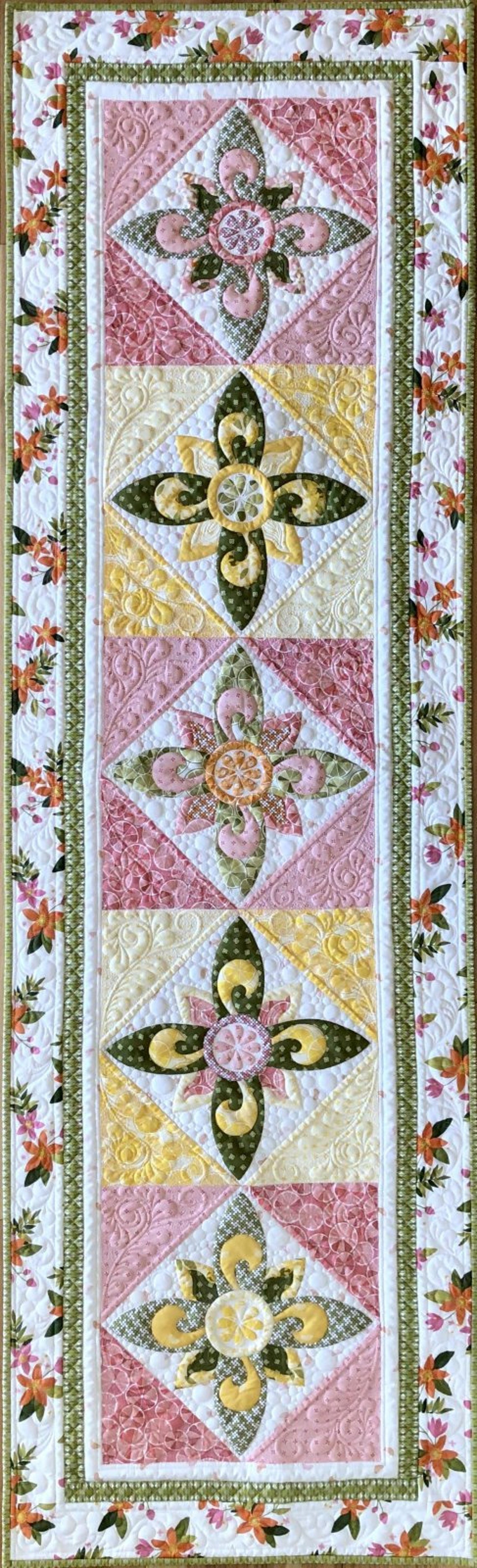 Pink Lemonade 24" X 60" Table Runner Designed by Jill Finley for Riley ...