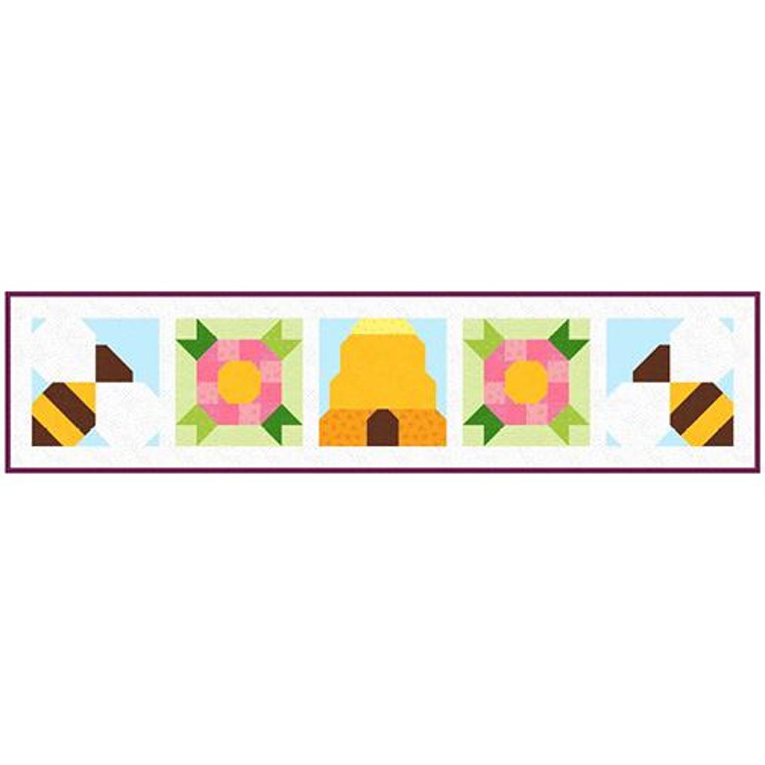 Busy Bee 70.5" X 16.5" Table Runner Quilt Kit Designed by Heather ...