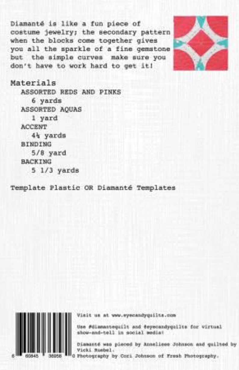 Diamante 66" X 88" Quilt Pattern Designed by Eye Candy Quilts - Etsy