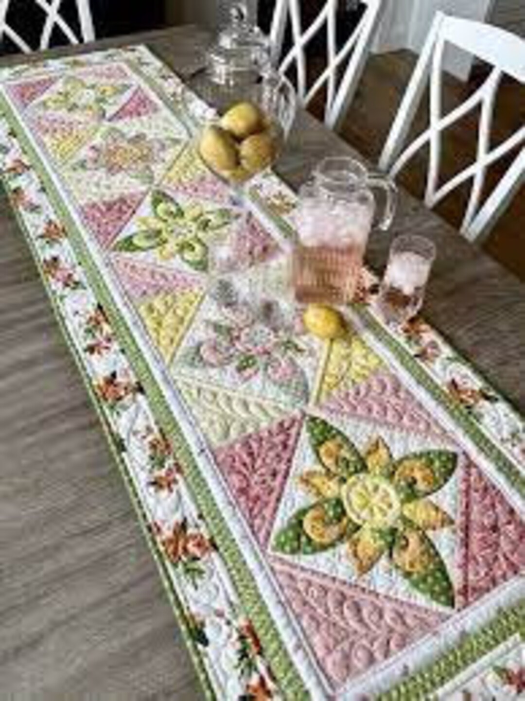 Pink Lemonade 24" X 60" Table Runner Designed by Jill Finley for Riley ...