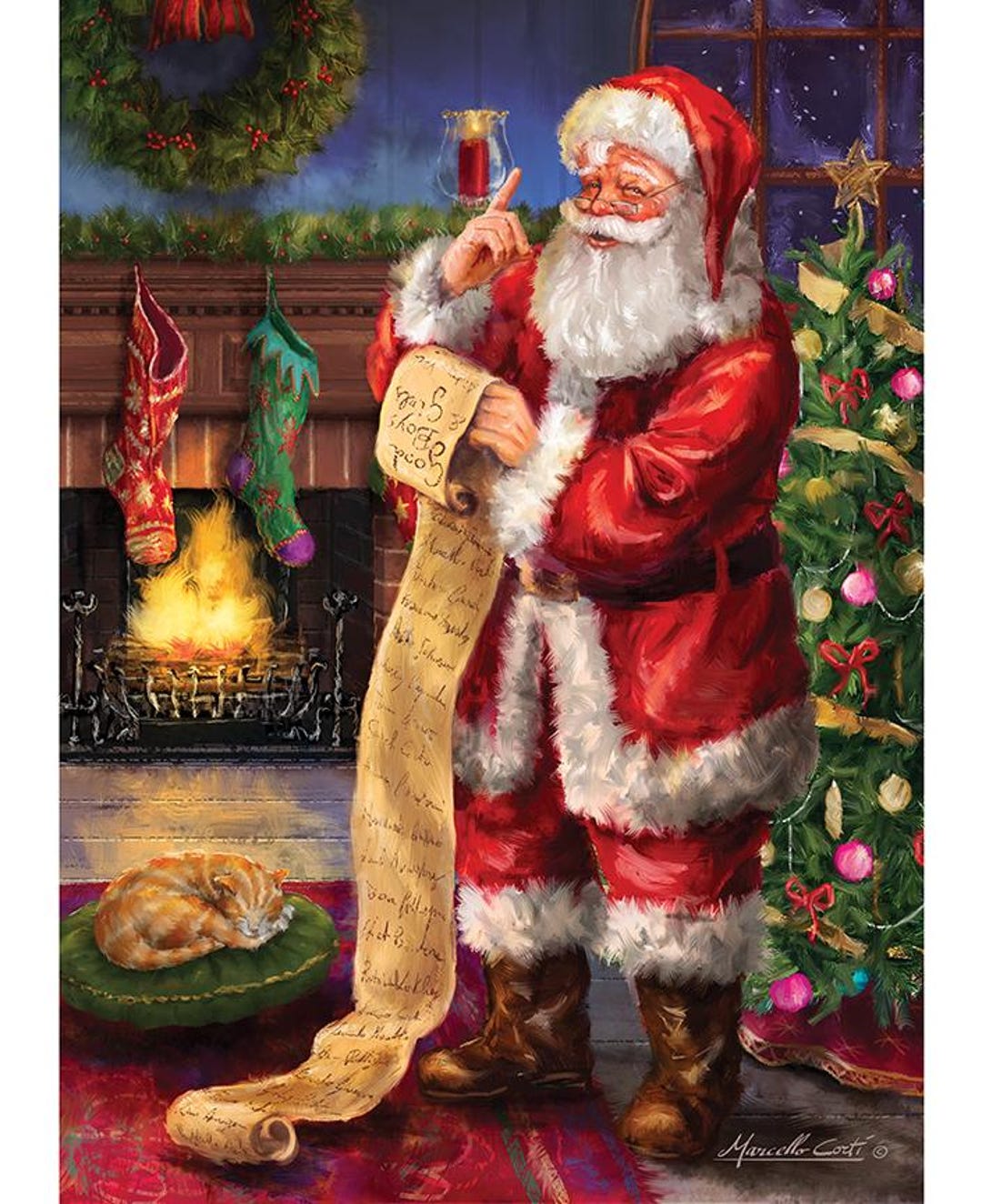 Riley Blake Christmas Wishes Digitally Printed Santa's List 36" X 43 ...