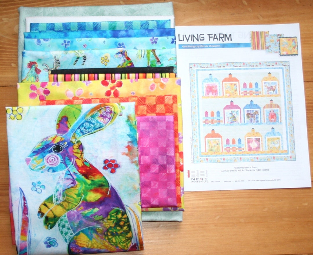 Living Farm 86" X 86" Quilt Kit Designed by Wendy Sheppard for P&B ...