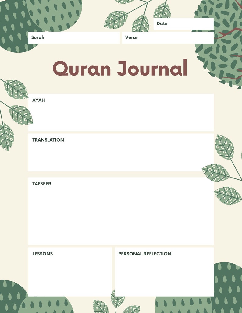 Quran Journal - Etsy