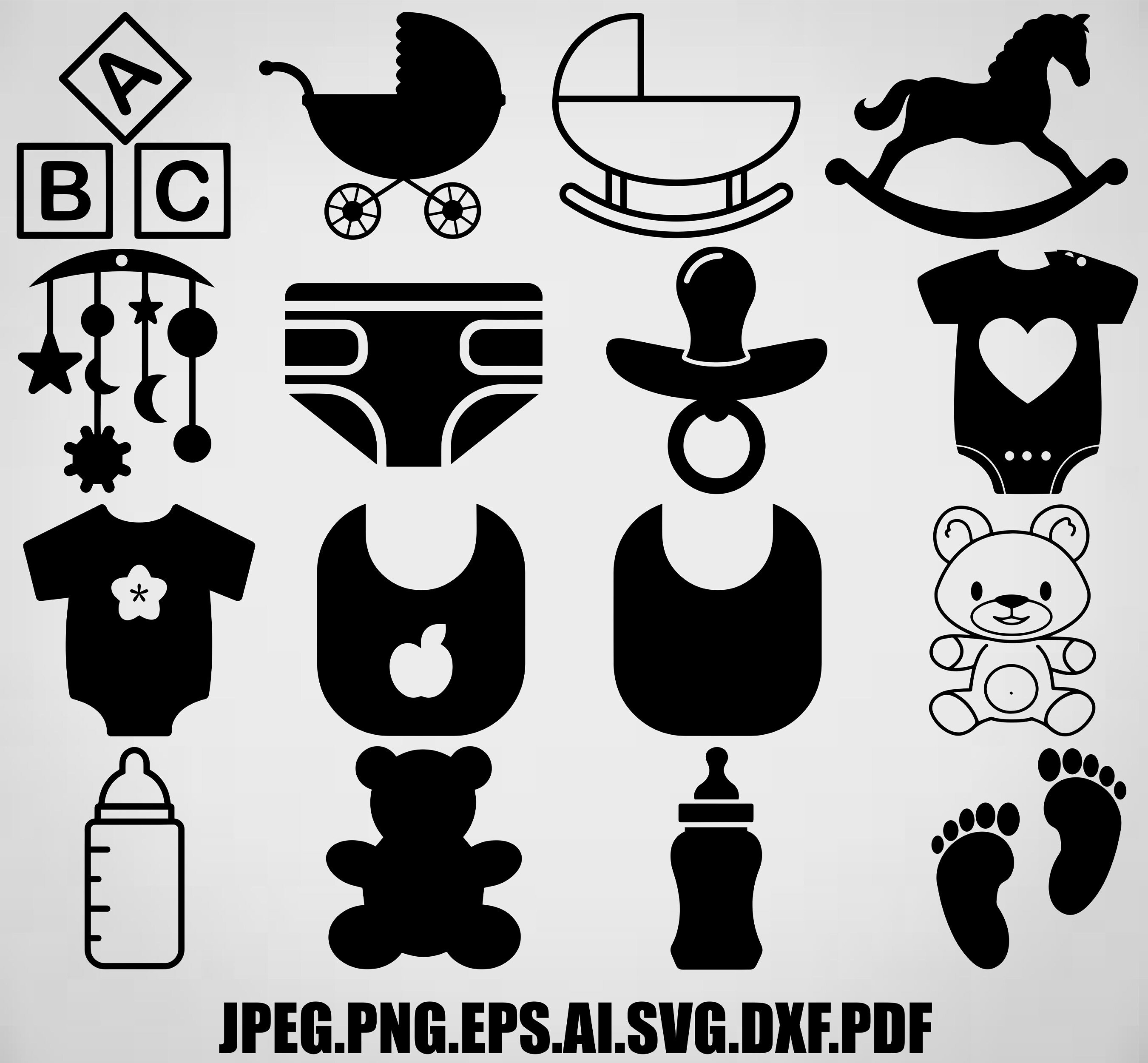 Baby Svg Bundle, Baby Svg Files, Baby Shower Svg, Newborn Svg Bundle ...