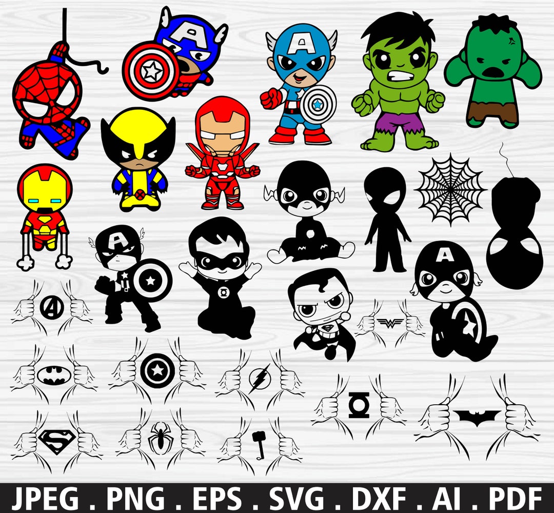 Baby Super Hero Svg Bundle, Superhero Svg Bundle, Superhero Kids Svg ...