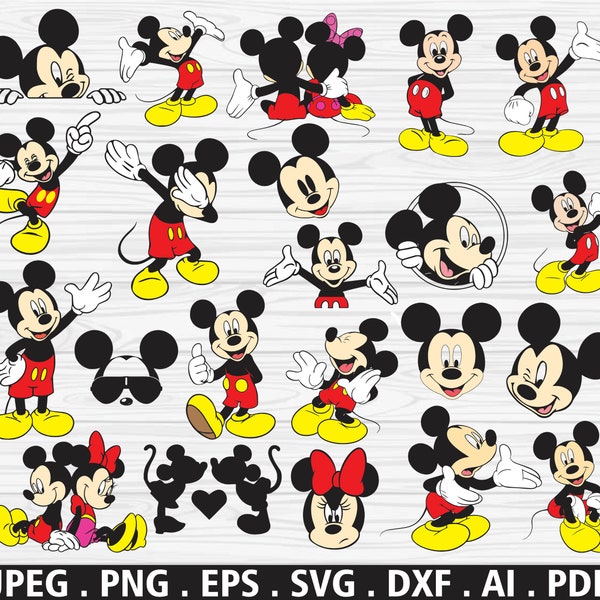 Mickey Mouse Svg - Etsy