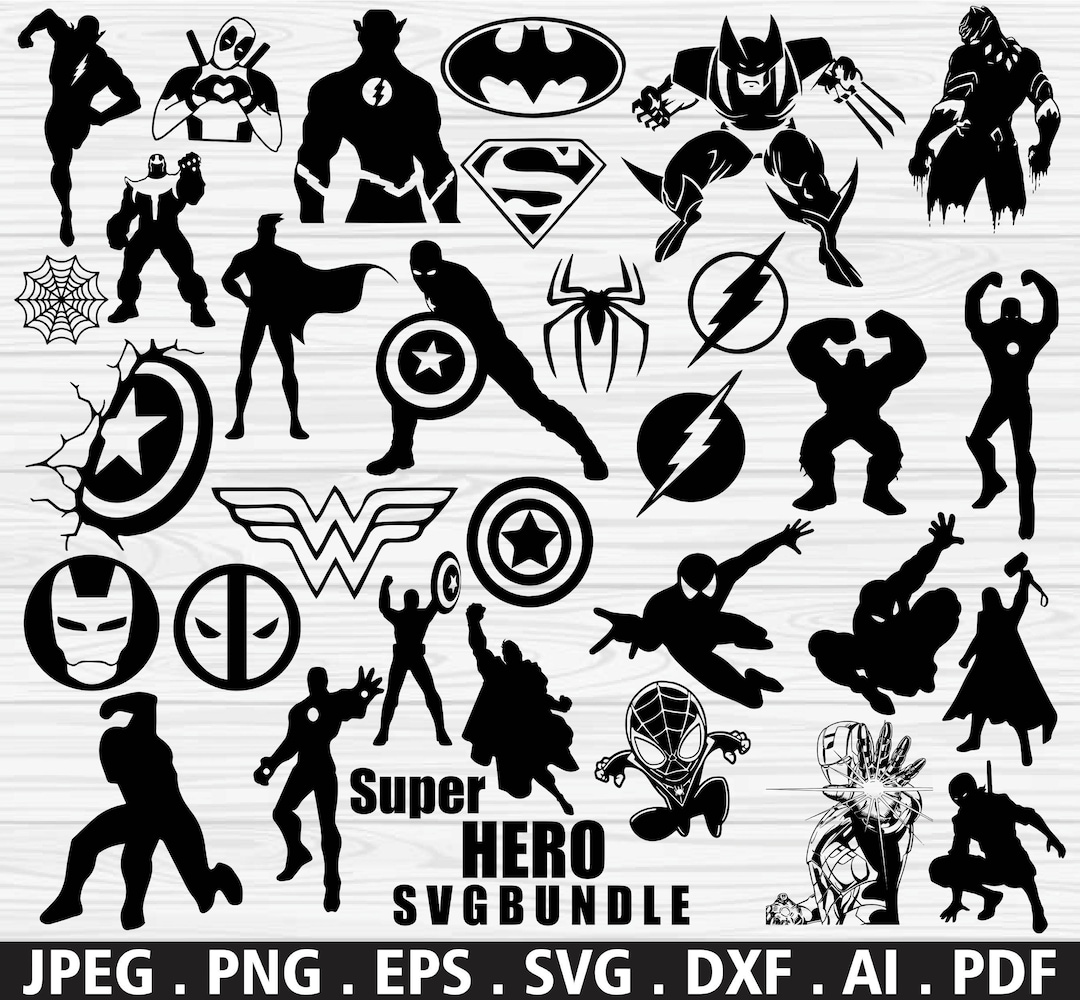 Super Hero Svg Bundle, Super Hero Svg, Captain America Svg Bundle ...