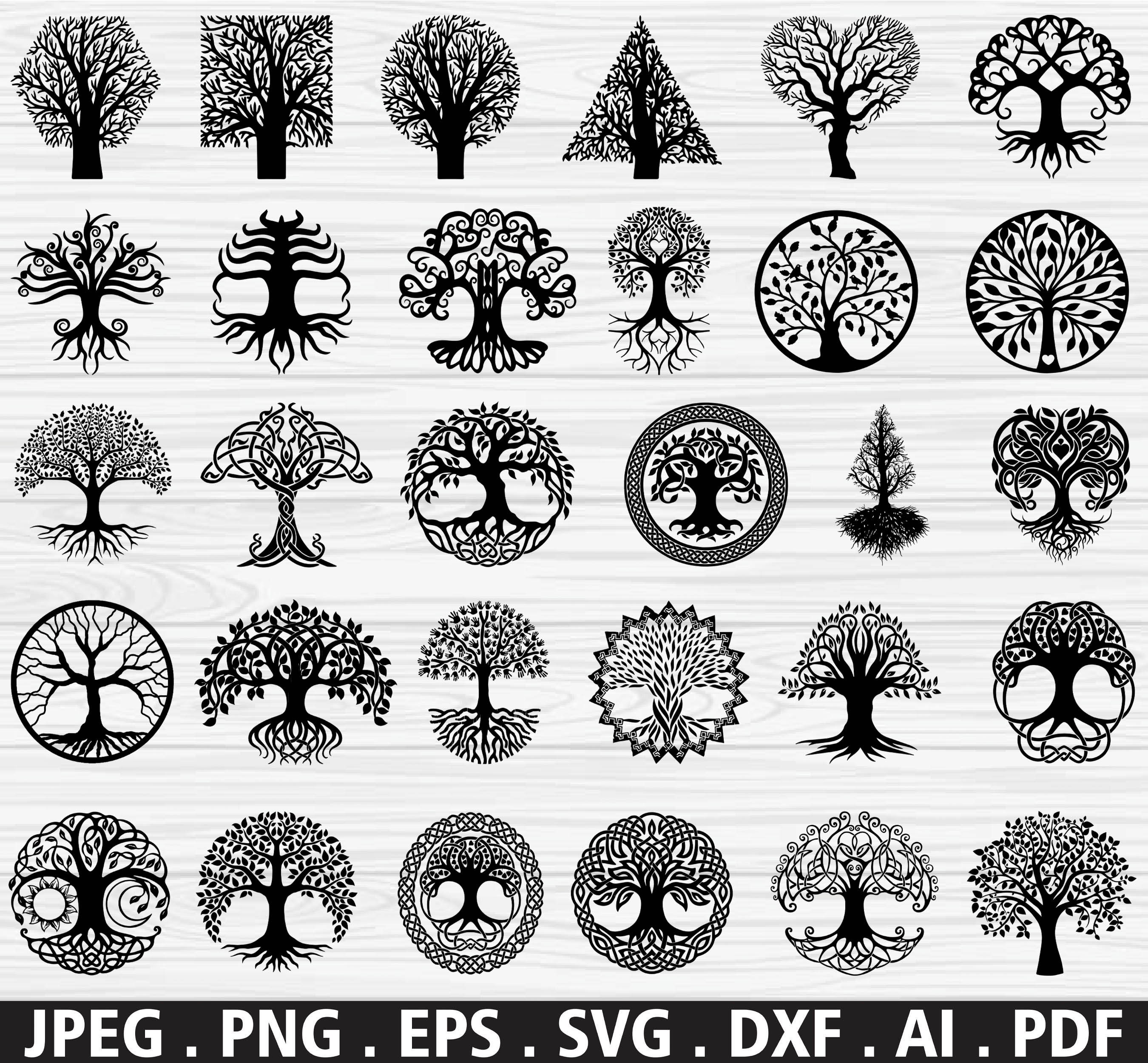 Tree Svg Bundle, Tree Silhouette Svg Bundle, Tree of Life Svg Bundle ...