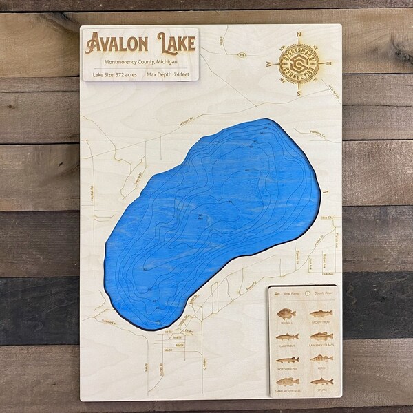 Avalon Map Wall Art - Etsy