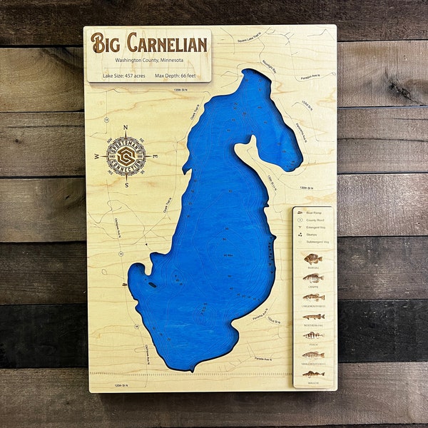 Big Carnelian Lake - Etsy