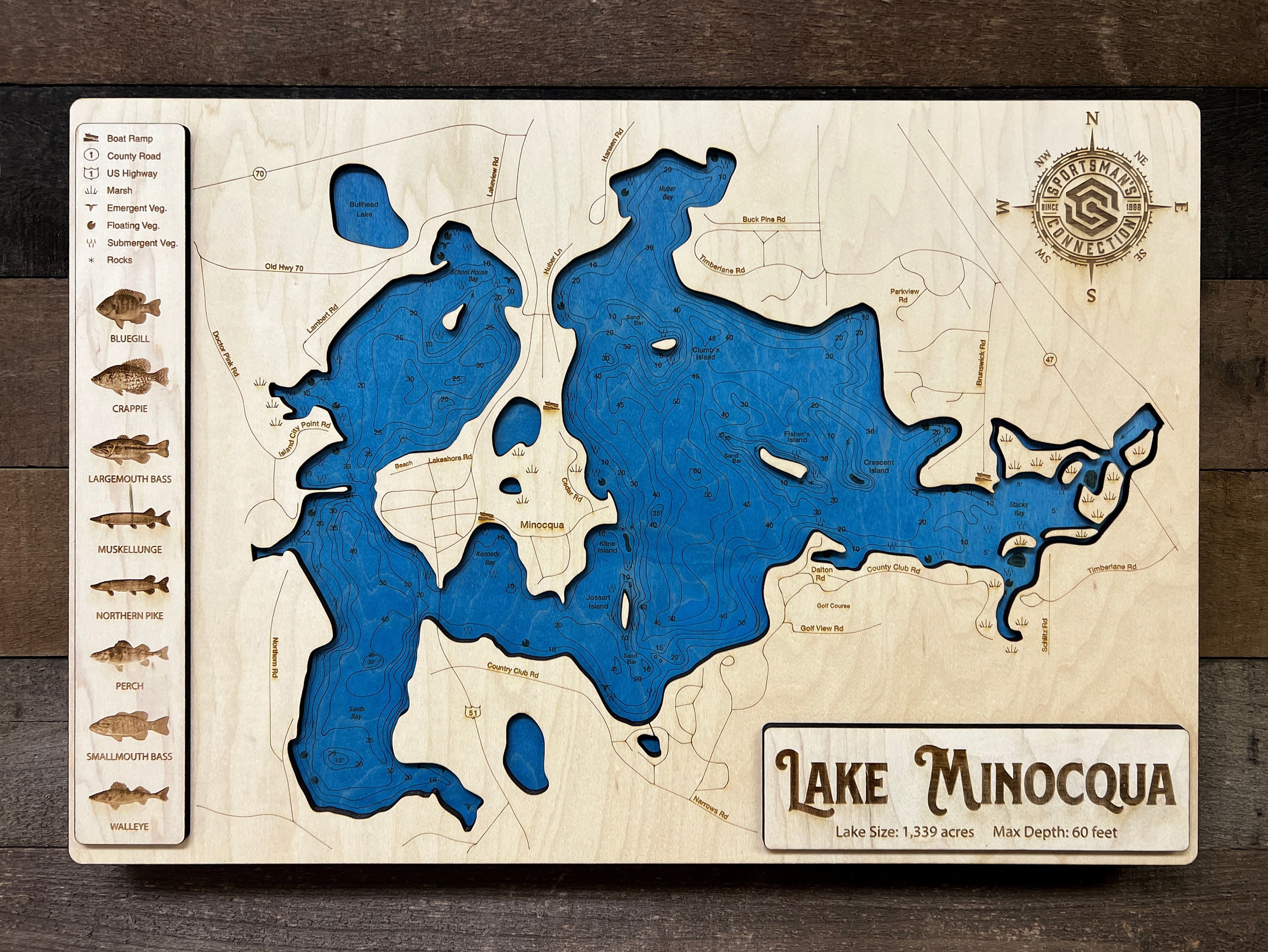 Minocqua Lake Map