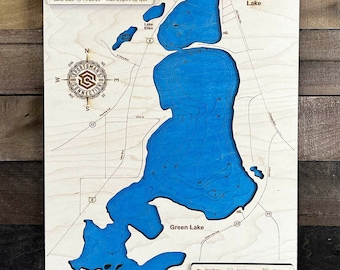 Green Lake Mn Map - Etsy