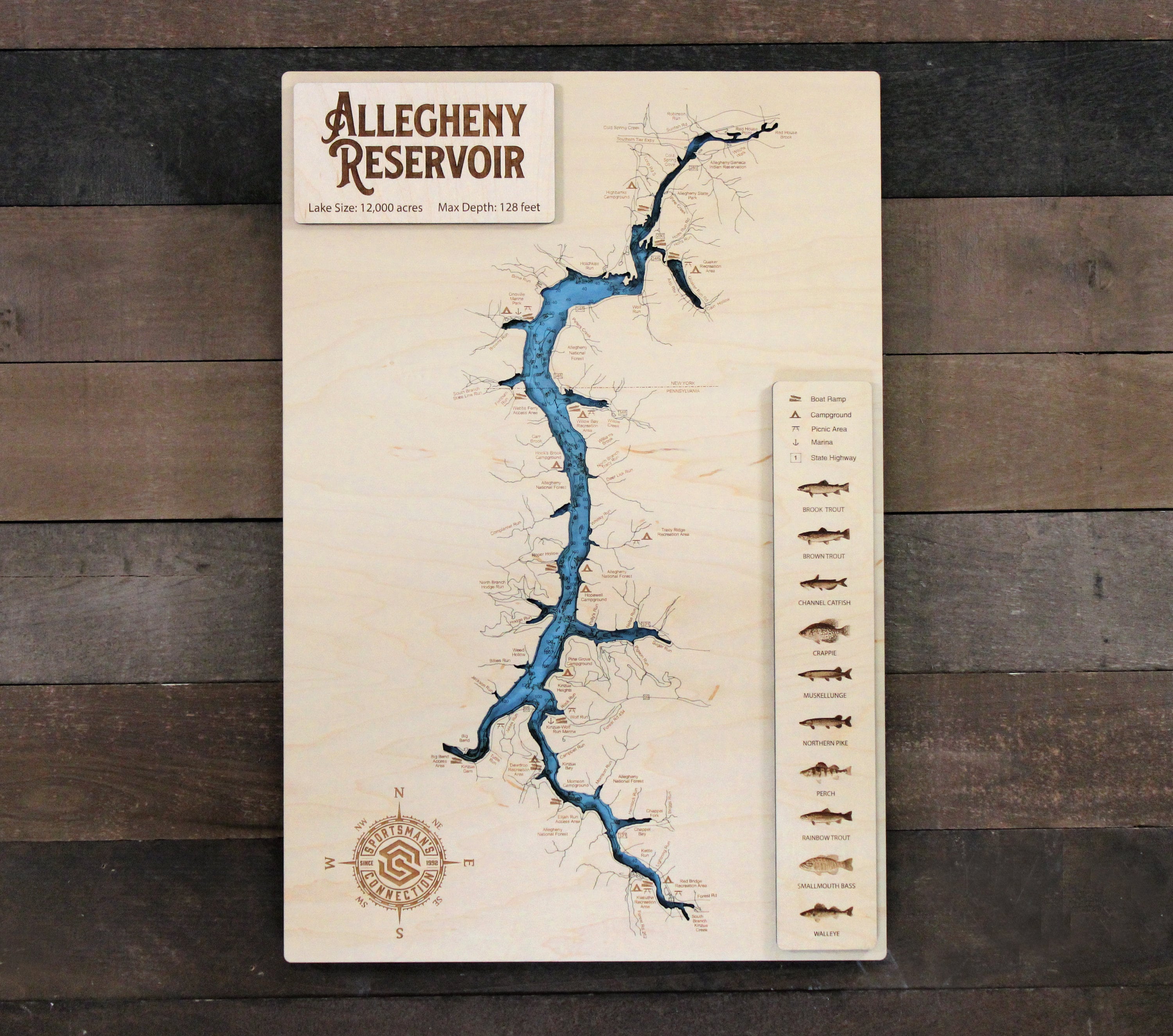 Allegheny Reservoir AKA Kinzua Reservoir Lake cattaraugus & Warren, PA ...