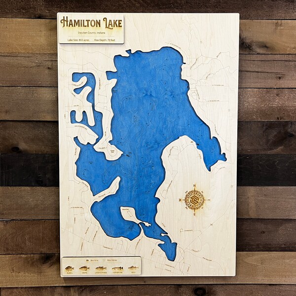 Wooden Map of Hamilton - Etsy