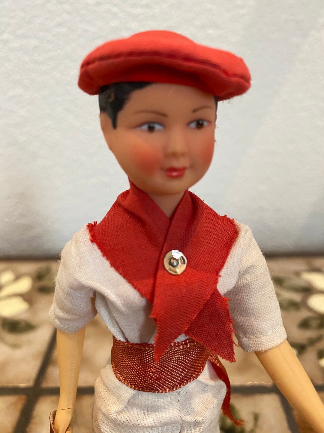 French Basque Pelota Player Costume Doll 1960s - Etsy