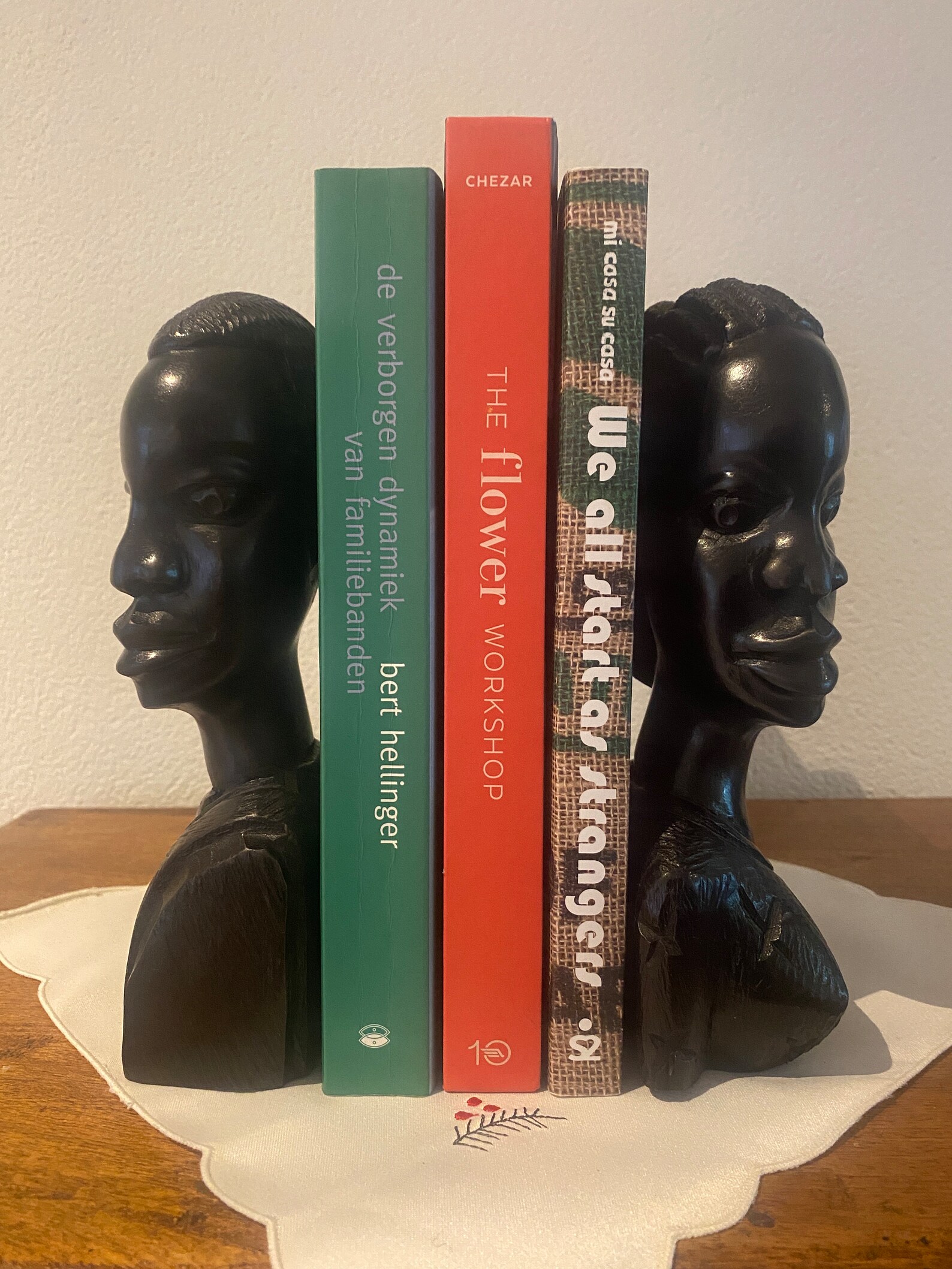 Ebony Hand Carved Tribal Male and Female Bookends Vintage - Etsy