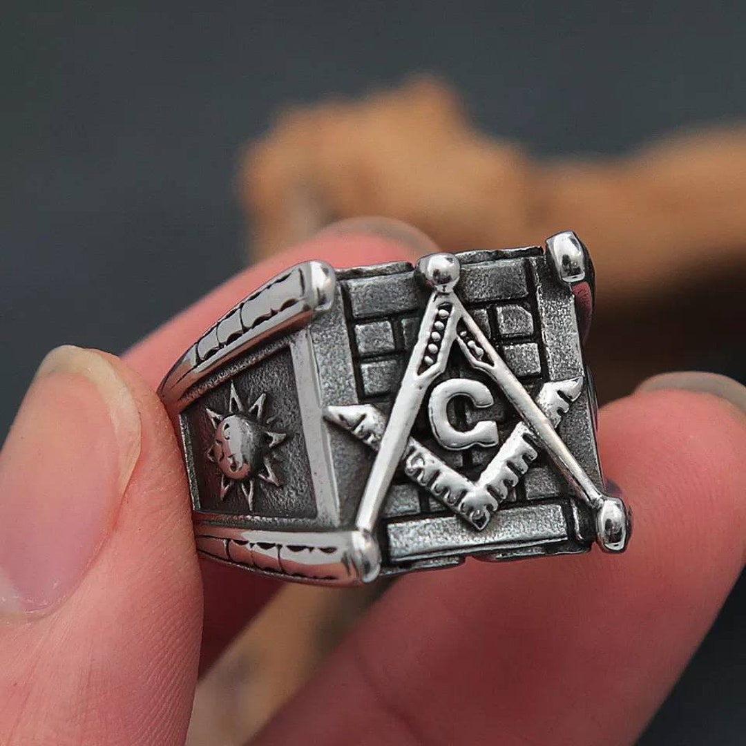 Masonic Signet Ring, in 316L Stainless Steel, for Men, Very Chic and ...