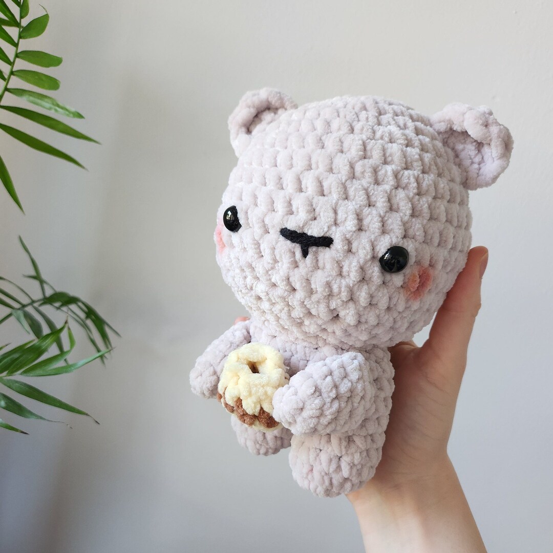 Amigurumi Crochet Teddy Bear, Blushing Cheeks Teddy Bear Plushie With ...