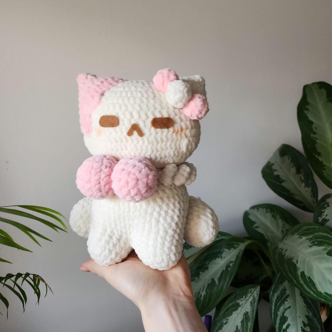 Amigurumi Crochet Ice Cream Kitty, Vanilla and Strawberry Ice Cream ...