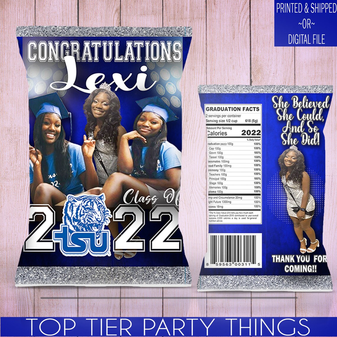 Graduation Chip Bag - Graduation Party Favors - Customized Party ...