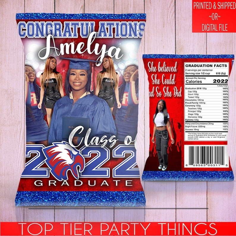 Graduation Chip Bag - Graduation Party Favors - Customized Party ...