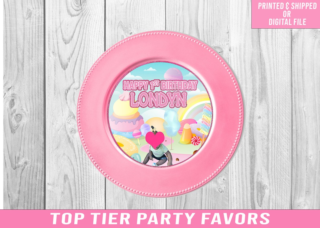 Candy Land Plate Inserts - Candy Land Party Favors - Customized Party ...