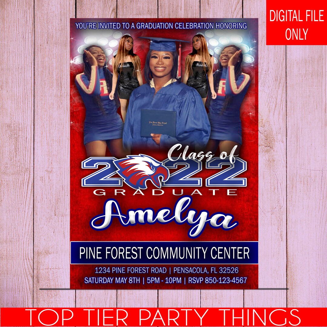 Graduation Invitation Custom Graduation Invite Graduation Customized Graduation Invitation Custom Graduation Invite Graduation Customized