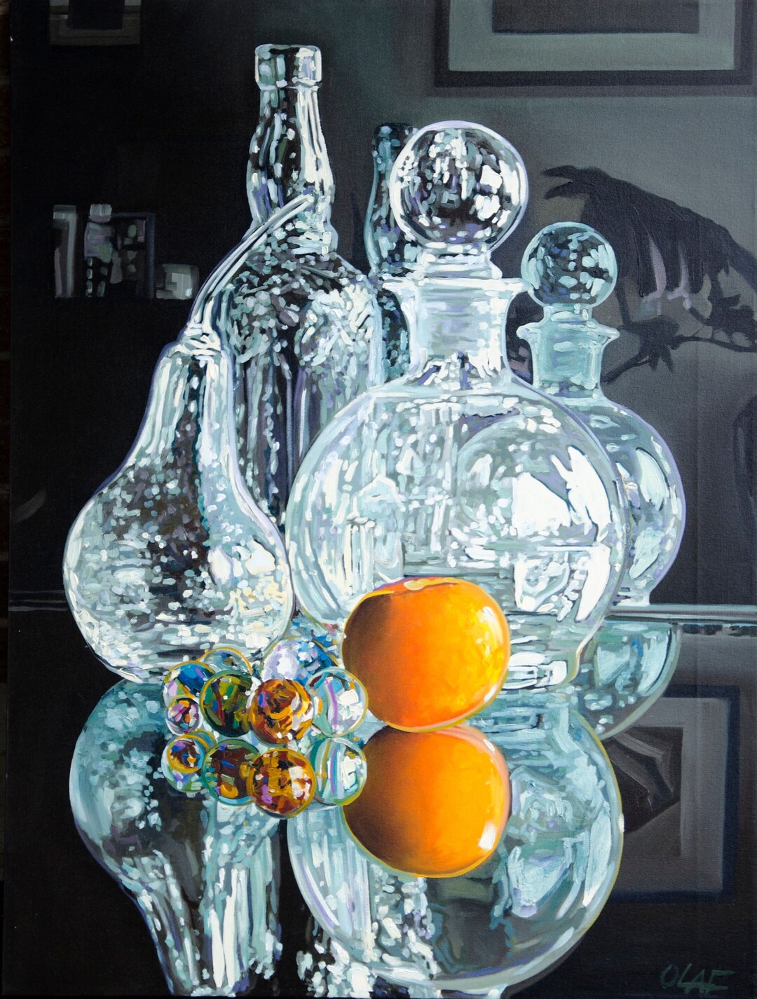 X-ray Still Life Print, Living Room Wall Decor, Original Painting ...